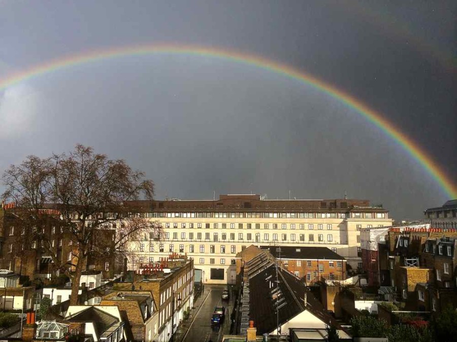 Rainbow over London